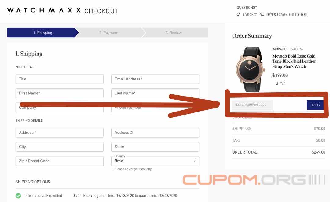 Cupom de desconto Watchmaxx ⇒ 6 Códigos Maio 2026