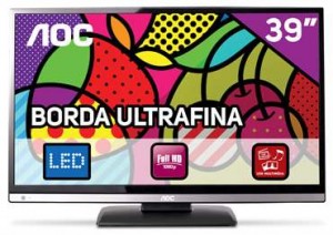 TV LED 39 polegadas Full HD Ultrafina AOC