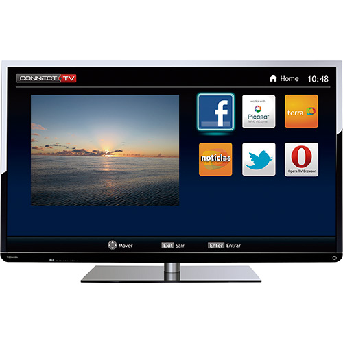 Smart TV LED 48 Semp Toshiba 48L2400 Full HD 3 HDMI 2 USB Internet